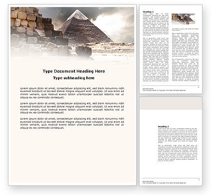 Pharaoh's Land Word Template 03806 | PoweredTemplate.com