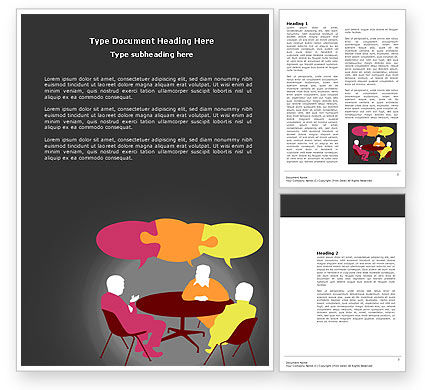 Dialogue Word Templates Design, Download now | PoweredTemplate.com