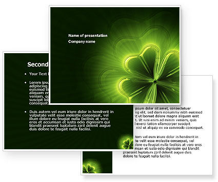 Clover Theme PowerPoint Template - PoweredTemplate.com | 3 Backgrounds ...