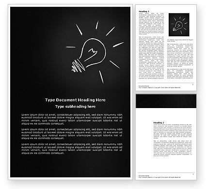 Brilliant Idea Word Template 03860 | PoweredTemplate.com
