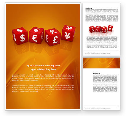 Currency Word Templates Design, Download now | PoweredTemplate.com