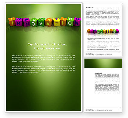 Innovation Word Templates Design, Download now | PoweredTemplate.com