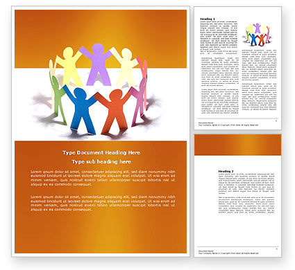 United People Word Template 03919 | PoweredTemplate.com