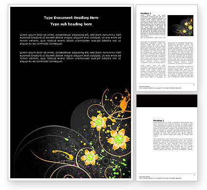 Blumen Word Designvorlagen, jetzt herunterladen | PoweredTemplate.com