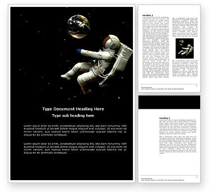 Plantilla de Word - cosmonauta | 03991 | PoweredTemplate.com