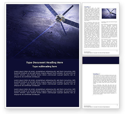 Communication Satellite Letterhead Template, Layout for Microsoft Word ...