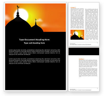 Mosques Letterhead Template, Layout for Microsoft Word, Adobe ...