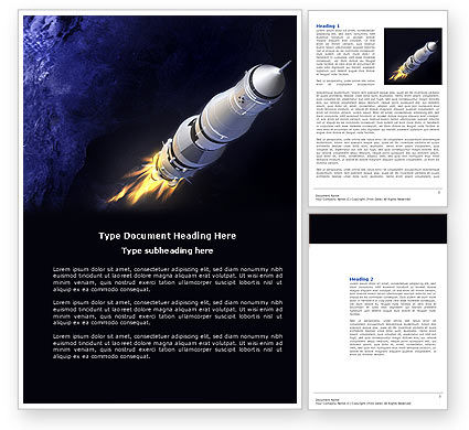 Exploration Of Outer Space Word Template 08557 | PoweredTemplate.com