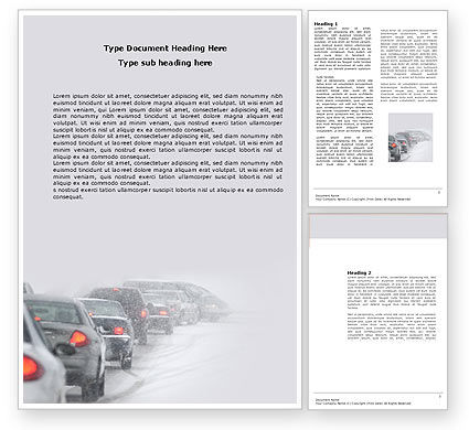 Snowstorm Word Template 04185 | PoweredTemplate.com