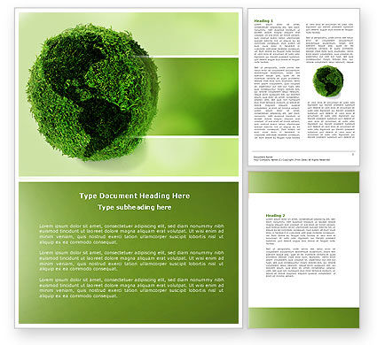 Green Land Word Template 04269 | PoweredTemplate.com