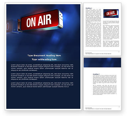 Broadcast Word Templates Design, Download now | PoweredTemplate.com
