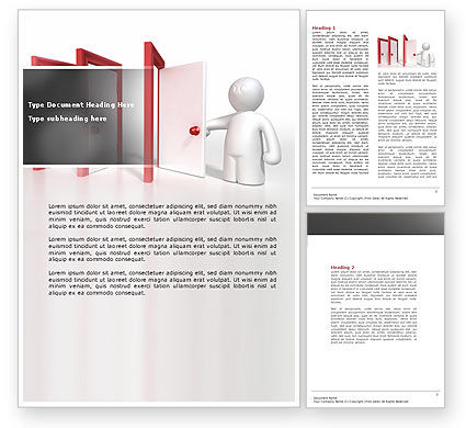 Enfilade Open Doors Word Template 04288 | PoweredTemplate.com