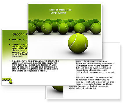 Tennis Balls PowerPoint Template - PoweredTemplate.com | 3 Backgrounds ...