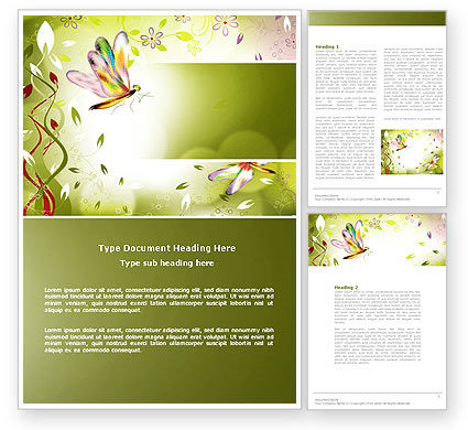Floral Word Templates Design, Download now | PoweredTemplate.com
