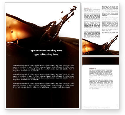 Coffee Flavor Word Template 04333 | PoweredTemplate.com