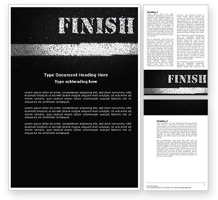 Finish Line Word Template 04369 | PoweredTemplate.com