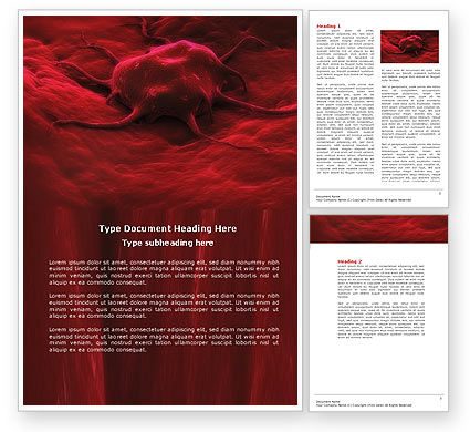 Cancer Cell Word Template 04381 | PoweredTemplate.com