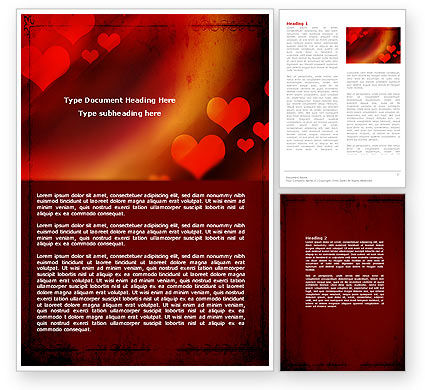 Amor Vintage Word Templates Diseño, Descargar ahora | PoweredTemplate.com