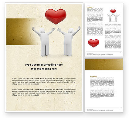 Human Heart Word Templates Design, Download now | PoweredTemplate.com
