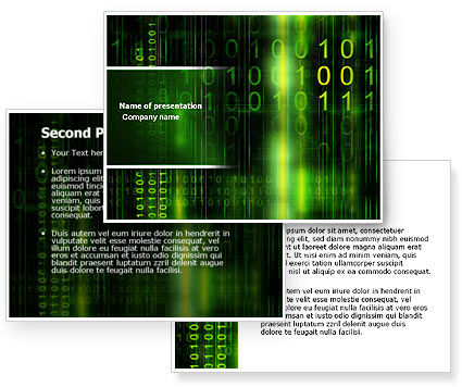 Matrix Code PowerPoint Template - PoweredTemplate.com | 04604 | 3 ...