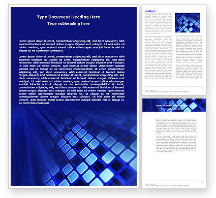 Plantilla de Word - panel digital | 04613 | PoweredTemplate.com