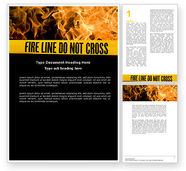 Fire Line Flyer Template, Background in Microsoft Word, Publisher and ...