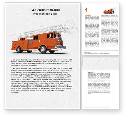 Fire Engine Word Template 04818 | PoweredTemplate.com