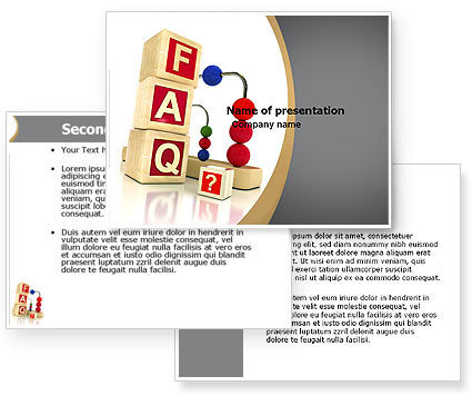 FAQ PowerPoint Template - PoweredTemplate.com | 3 Backgrounds, 3 ...