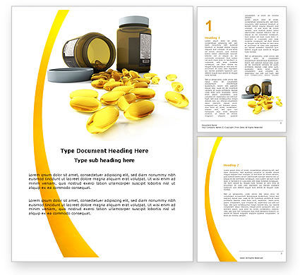 Capsules Word Templates Design, Download now | PoweredTemplate.com