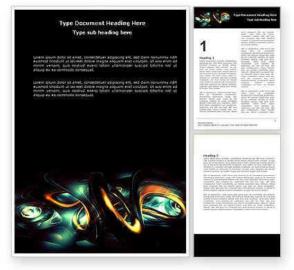 Plantilla de Word - oscuro fantástico | 04926 | PoweredTemplate.com