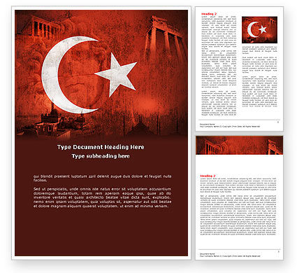 Turkey Word Template 04928 | PoweredTemplate.com