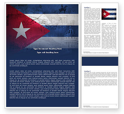 Plantilla de Word - cuba | 04953 | PoweredTemplate.com