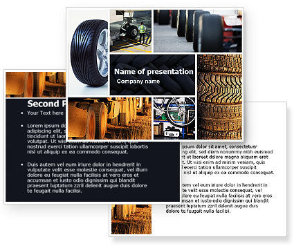 Tire PowerPoint Template - PoweredTemplate.com | 3 Backgrounds, 3 ...