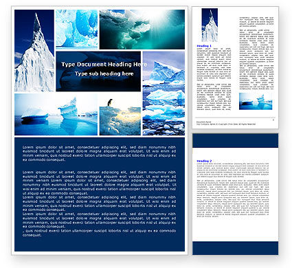 Iceberg Word Template 04989 | PoweredTemplate.com