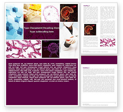 Microbiology Collage Word Template 05032 | PoweredTemplate.com