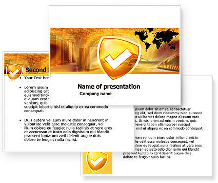 Shield PowerPoint Template - PoweredTemplate.com | 3 Backgrounds, 3 ...