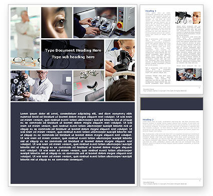 Optometry Word Template 05094 | PoweredTemplate.com