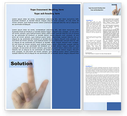 Indication Of Solution Word Template 05102 | PoweredTemplate.com