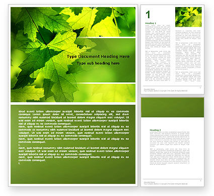 Plantilla de Word - arce | 05314 | PoweredTemplate.com