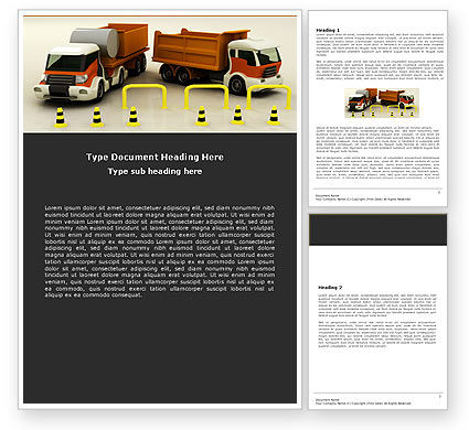 Transport Trucks Word Template 05338 | PoweredTemplate.com