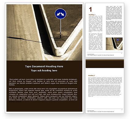 Plantilla de Word - caminos de cruce | 05375 | PoweredTemplate.com