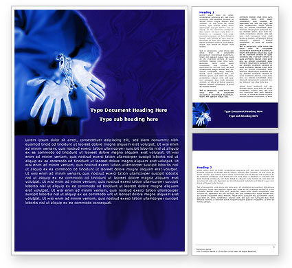 Captivity Word Template 05389 | PoweredTemplate.com