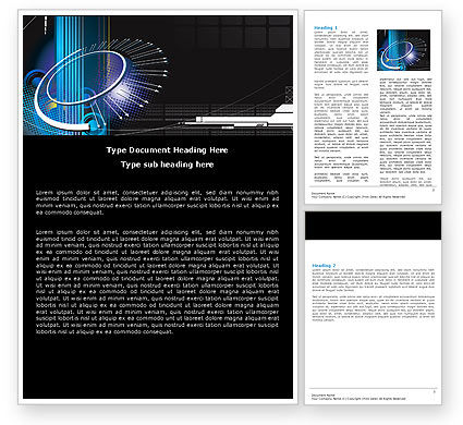 Abstract Computer Design Word Template 05464 | PoweredTemplate.com