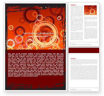 Círculos Word Templates Diseño, Descargar ahora | PoweredTemplate.com