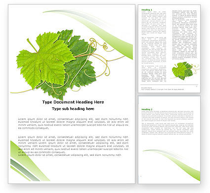 Vine Word Template 05519 | PoweredTemplate.com