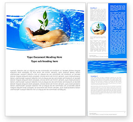 Save World Word Template 05558 | PoweredTemplate.com