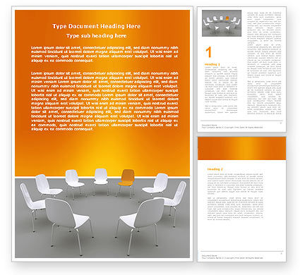 Plantilla de Word - discusión de grupo | 05569 | PoweredTemplate.com