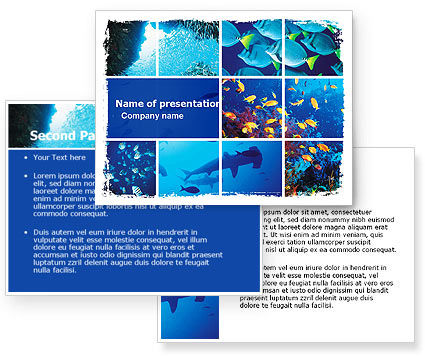 Underwater Life PowerPoint Template - PoweredTemplate.com | 3 ...