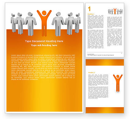 Orange Winner Word Template 05622 | PoweredTemplate.com