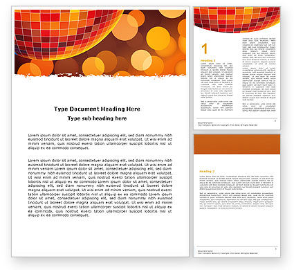 Disco Word Template 05635 | PoweredTemplate.com